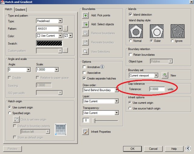 Hatch Gap Tolerance | AutoCAD Tips