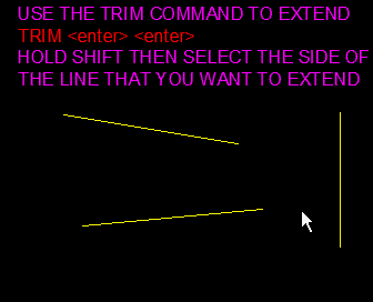 Use TRIM to Extend | AutoCAD Tips