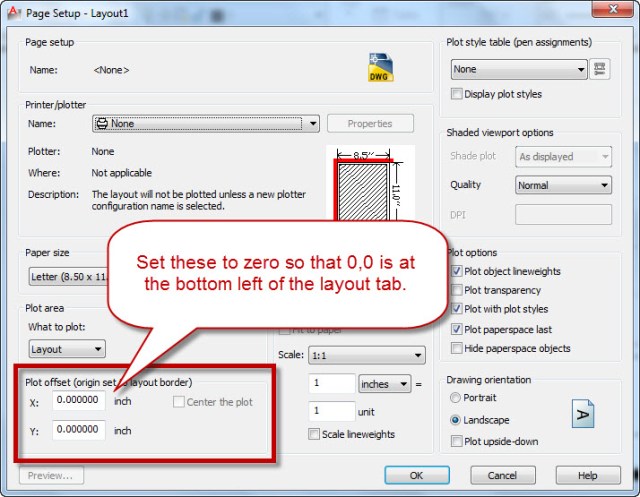 Layout Tab Cooridinates | AutoCAD Tips