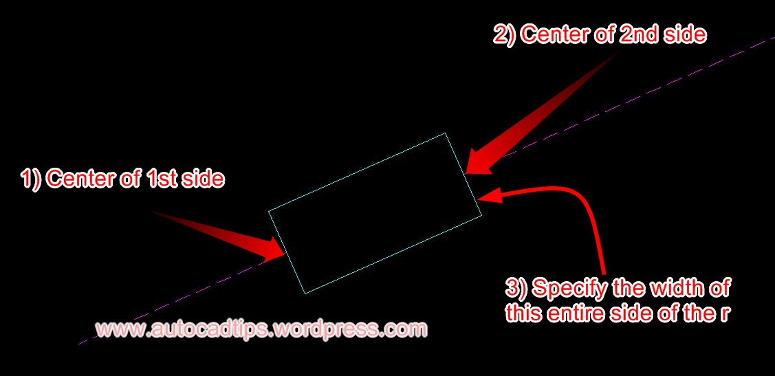 AutoLISP: Rectangle from the Midpoint of sides | AutoCAD Tips