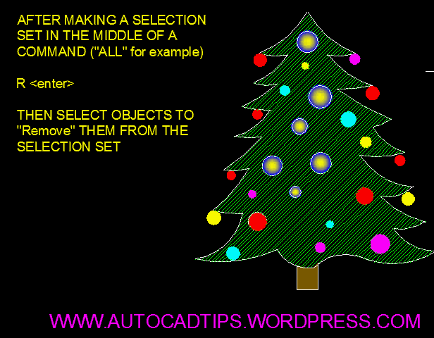 Remove From Selection Set Within a Command | AutoCAD Tips