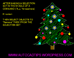 Remove From Selection Set Within a Command | AutoCAD Tips