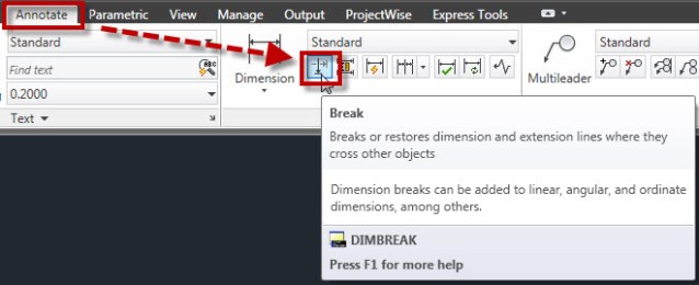 Add a Dim Break to a Multileader | AutoCAD Tips
