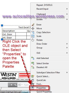 Adding OLE Objects and Make Them Print | AutoCAD Tips