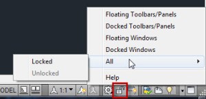 Lock the Position of your Toolbars and Palettes | AutoCAD Tips