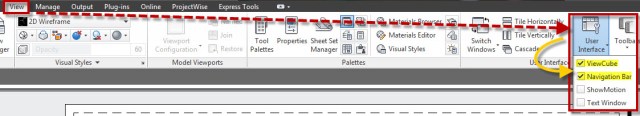 Control the Display of The View Cube and Navigation Bar | AutoCAD Tips