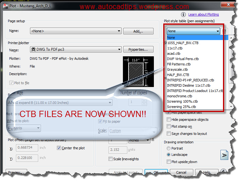 Cant See .ctb files: CONVERTPSTYLES | AutoCAD Tips