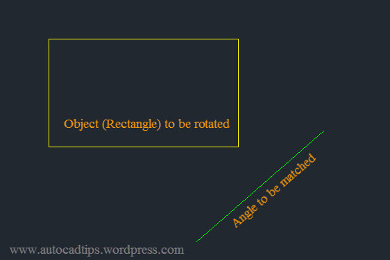 Rotate Objects To Reference An Angle Autocad Tips