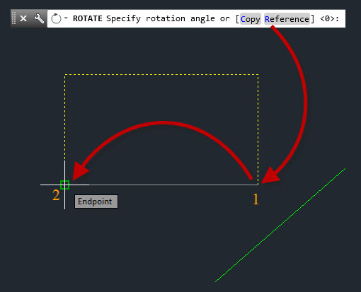 Rotate Objects to Reference an Angle | AutoCAD Tips