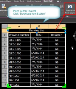 Creating A Data Link With An Excel Table | AutoCAD Tips