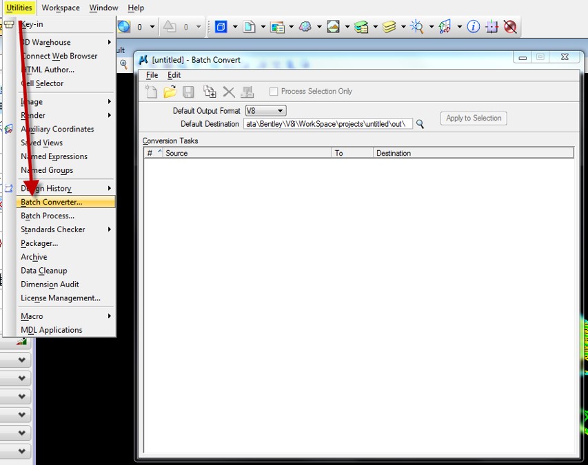 Batch Convert DGN to DWG using Microstation | AutoCAD Tips
