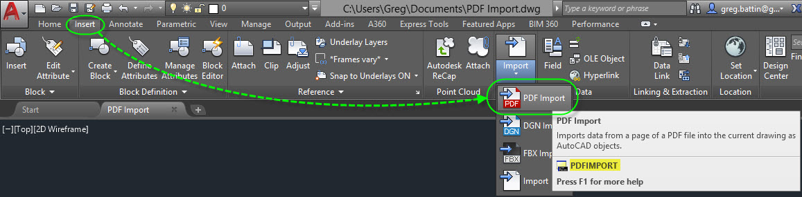 Import PDF Geometery | AutoCAD Tips