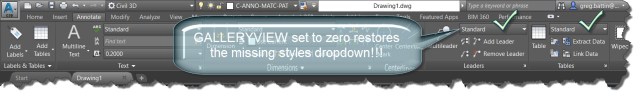 Civil 3D 2017: Restore Missing Style Drop-Down Lists | AutoCAD Tips